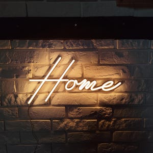 Neon Aesthetic Decor Sign | Cozy Home LED Wall Art | Custom Light ...