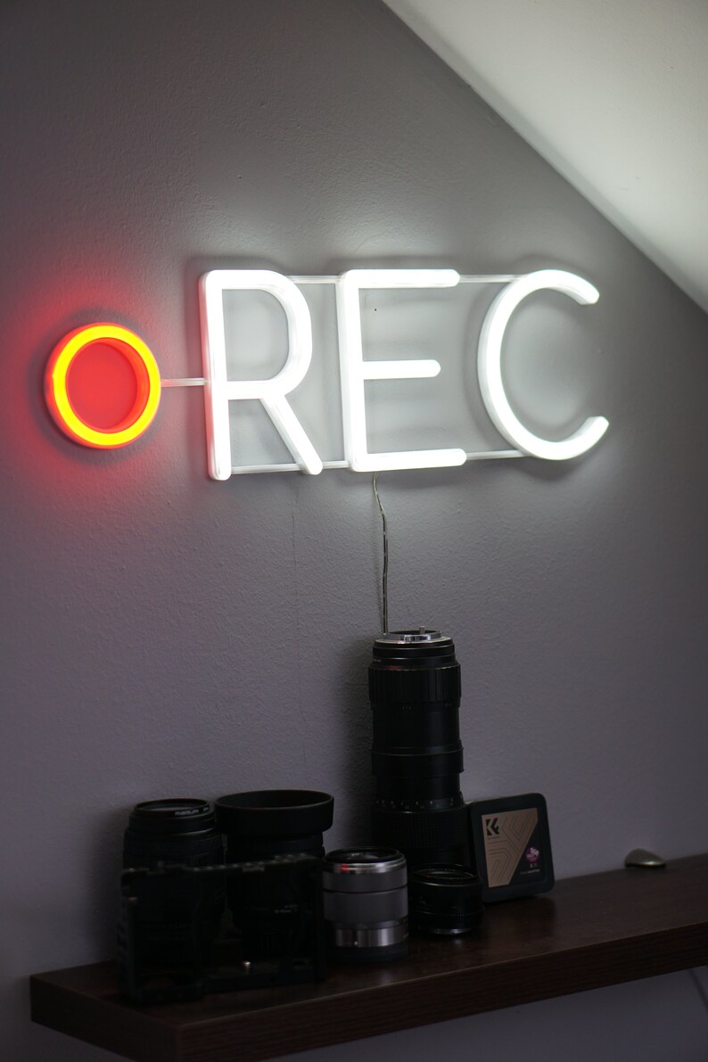 Recording Neon LED Sign Studio Wall Art Decor Custom LED Sign for Music ...