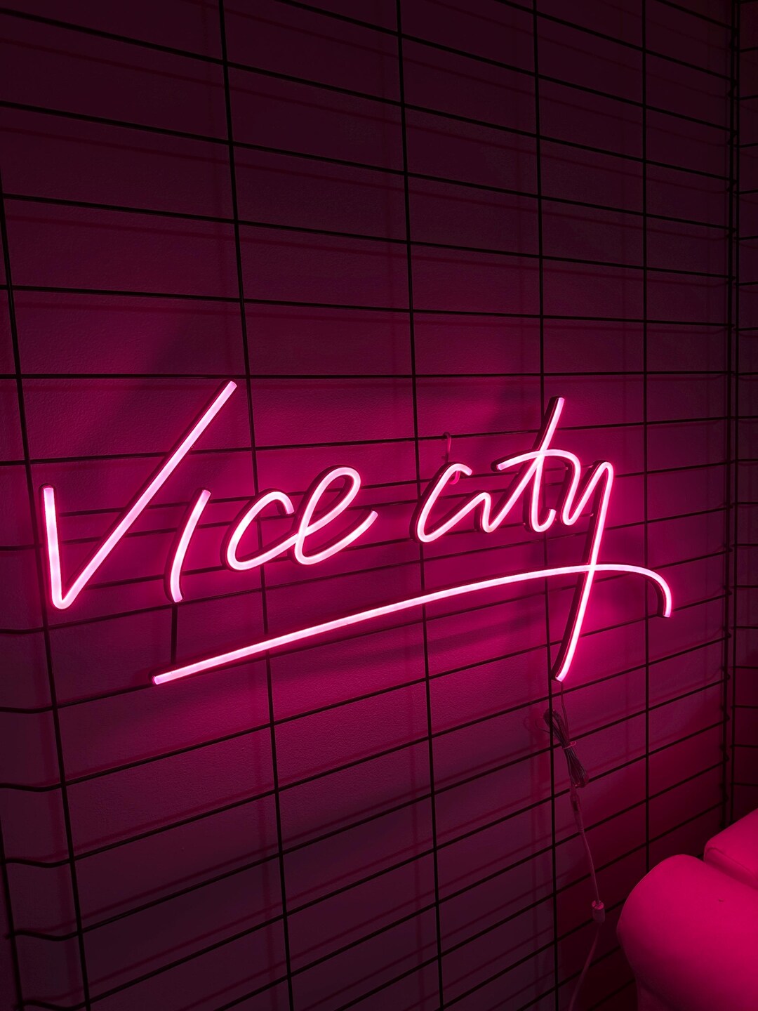 Vice Custom City Gaming Radiant Sign, Modern LED Surface Lamp for ...