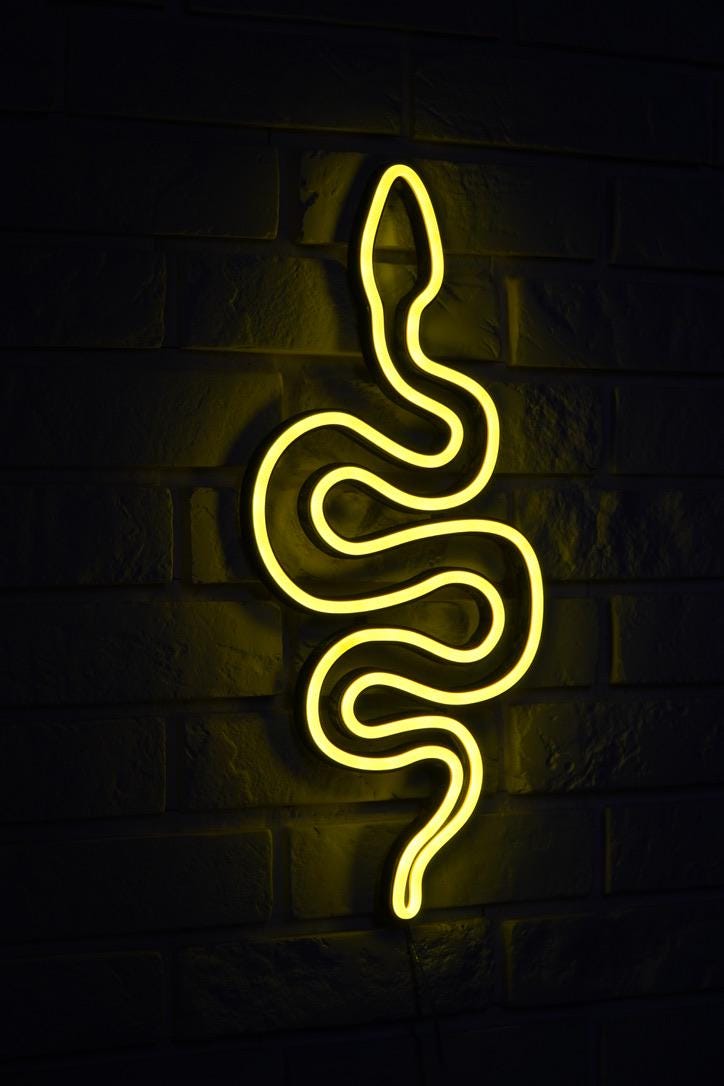 Custom Neon Sign Nails-led Snake Light-modern Reptile Wall Decor ...