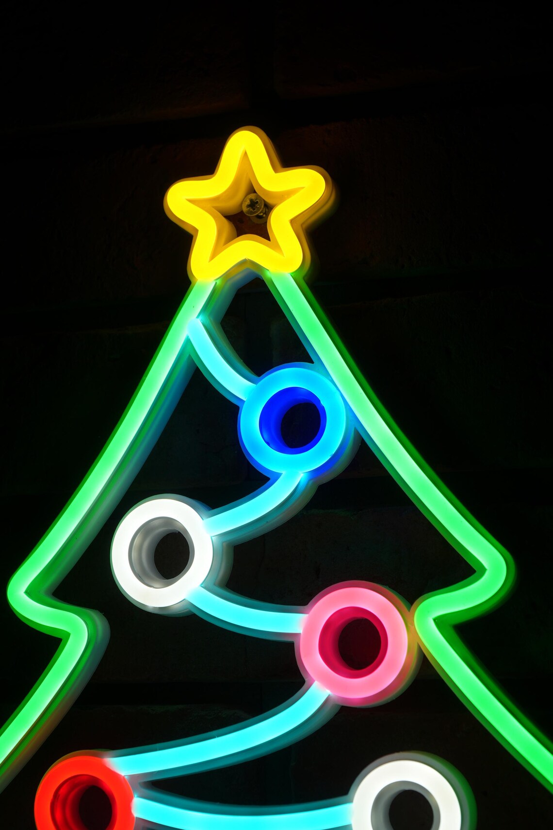 LED Neon Christmas Tree, Christmas Light Signs, Festive Holiday Wall ...