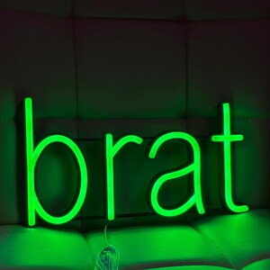 Neon Aesthetic Decor Sign, Charli XCX Brat Album Merch, Y2K Style Room ...