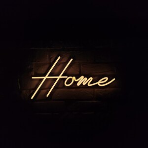 Neon Aesthetic Decor Sign | Cozy Home LED Wall Art | Custom Light ...