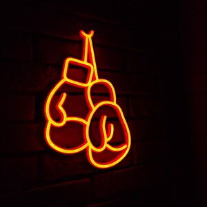 Boxing Legends Neon LED Gloves Sign Perfect for Fans of Martial Arts ...