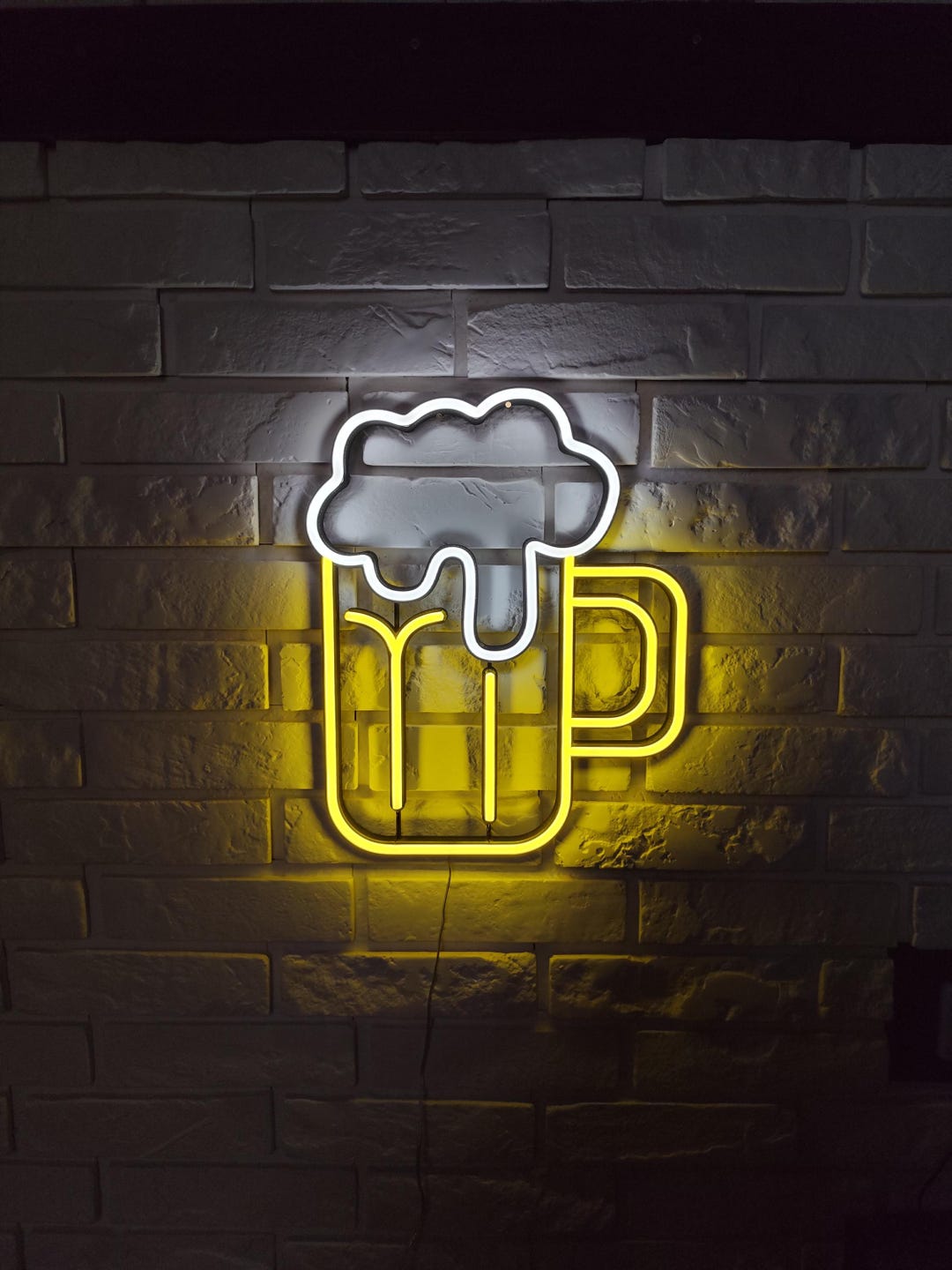 Beer Sign Neon, Custom Beer Mug LED Neon Sign, Man Cave Bar Decor ...
