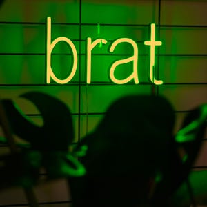 Neon Aesthetic Decor Sign, Charli XCX Brat Album Merch, Y2K Style Room ...