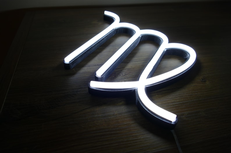 Virgo Neon LED Sign Zodiac LED Wall Art Astrology Gifts Horoscope Sign ...
