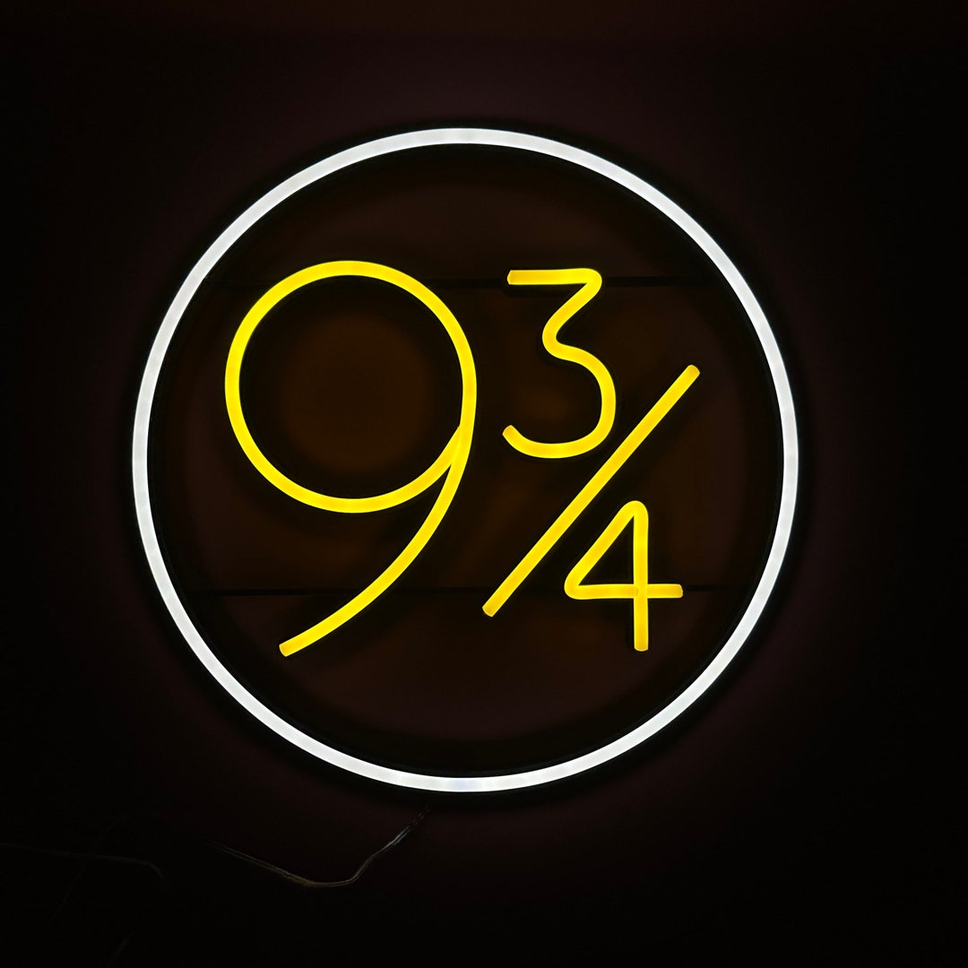 Harry Potter Platform 9 3/4 Neon LED Sign Wizarding World Wall Art ...