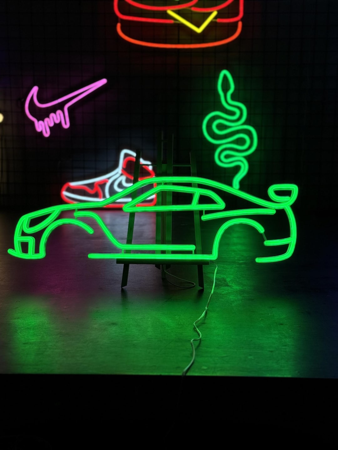 Sports Car Neon LED Sign - 3D Printed Neon Wall Art - Car Enthusiast ...