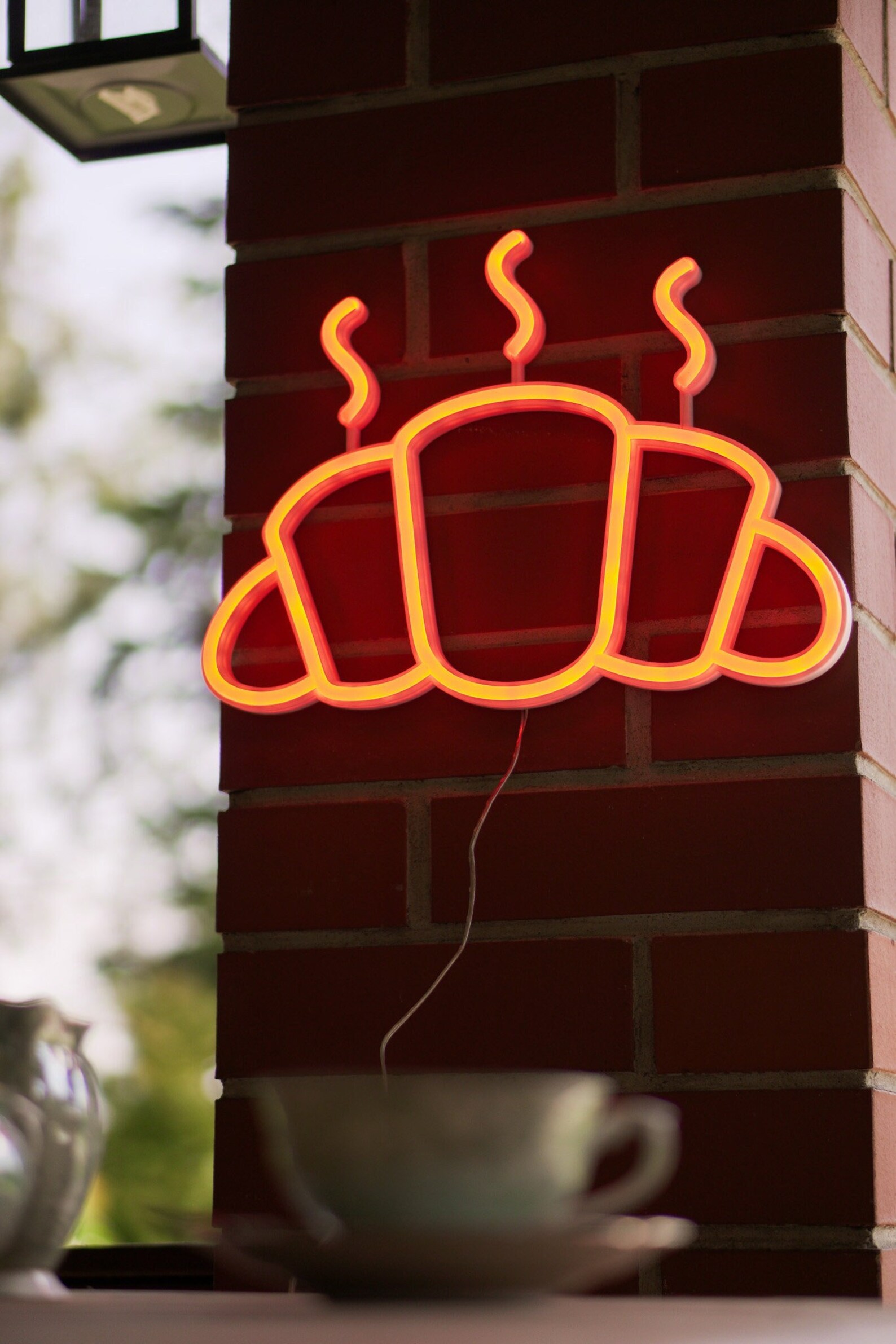 Croissant Neon LED Sign | Bakery Cafe Decor | French Pastry Wall Art ...