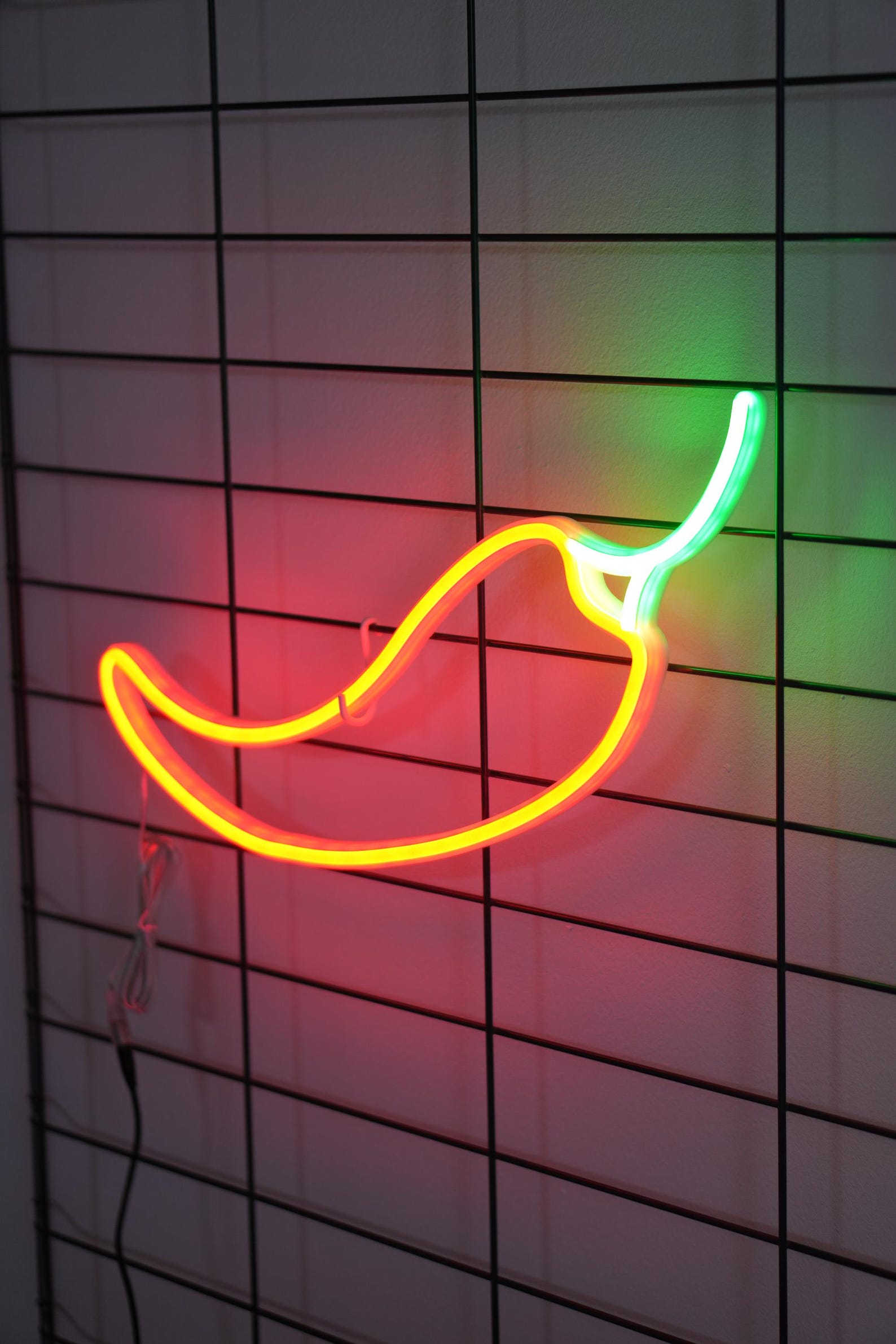 Neon Sign Wall Hang, Spicy Red Pepper Chilli Light, Kitchen Art Decor ...