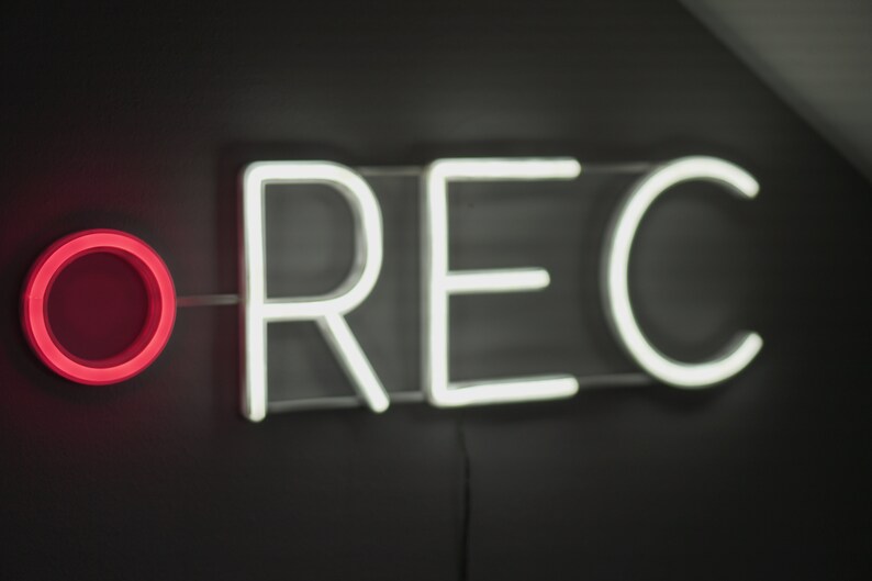 Recording Neon LED Sign | Studio Wall Art Decor | Custom LED Sign for ...