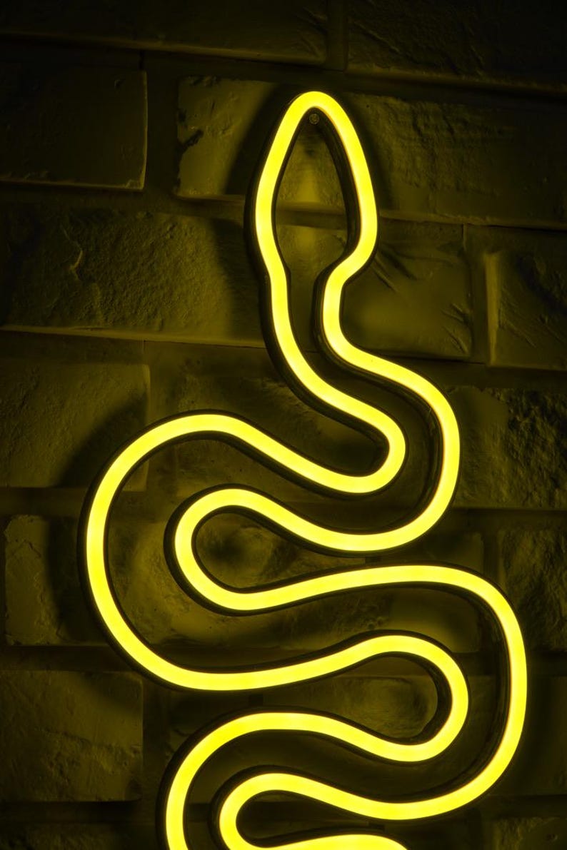 Custom Neon Sign Nails-led Snake Light-modern Reptile Wall Decor ...