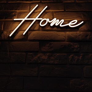 Neon Aesthetic Decor Sign | Cozy Home LED Wall Art | Custom Light ...