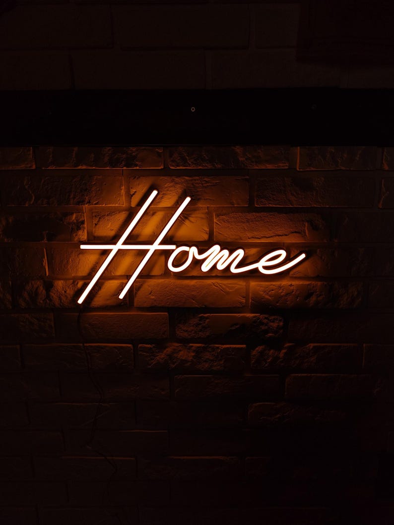 Neon Aesthetic Decor Sign | Cozy Home LED Wall Art | Custom Light ...