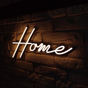 Neon Aesthetic Decor Sign | Cozy Home LED Wall Art | Custom Light ...