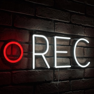 Recording Neon LED Sign | Studio Wall Art Decor | Custom LED Sign for ...