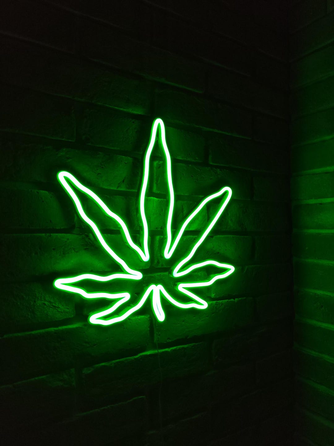 Custom Neon Aesthetic Sign, Cannabis Leaf LED Neon, Marijuana 420 Decor ...