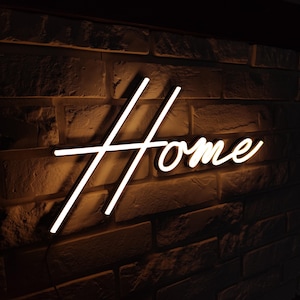 Neon Aesthetic Decor Sign | Cozy Home LED Wall Art | Custom Light ...