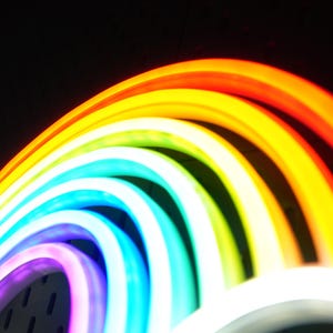 Celebrate LED Sign - Rainbow Neon Wall Art for Parties, Home Decor ...