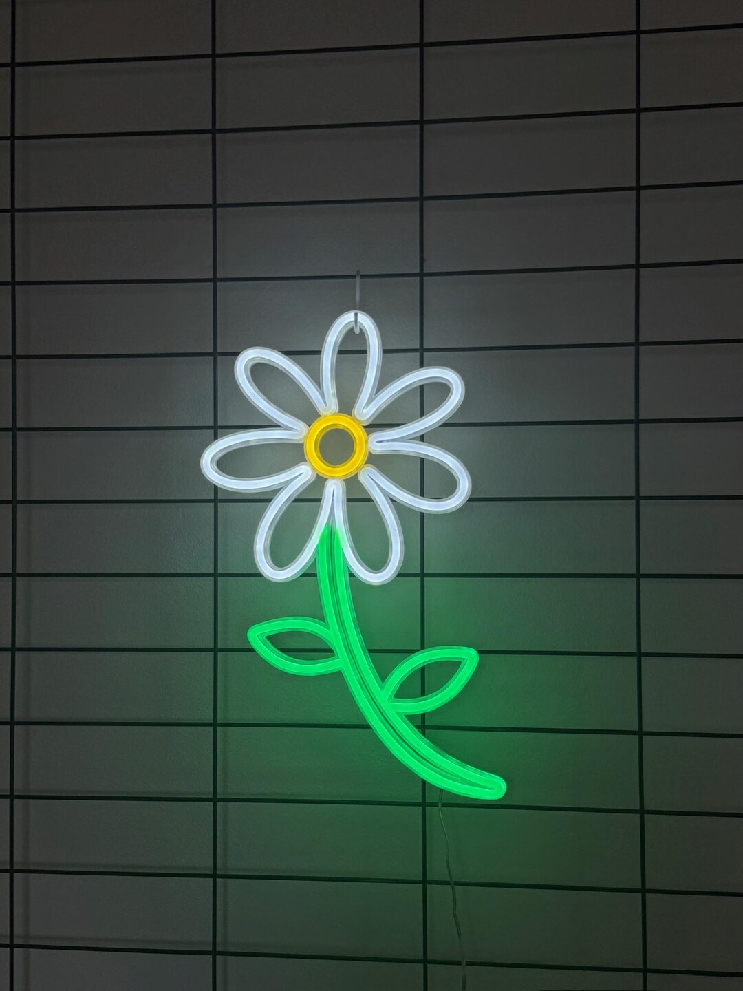 Neon Aesthetic Decor Sign | Daisy LED Neon | Floral Wall Art | Custom ...