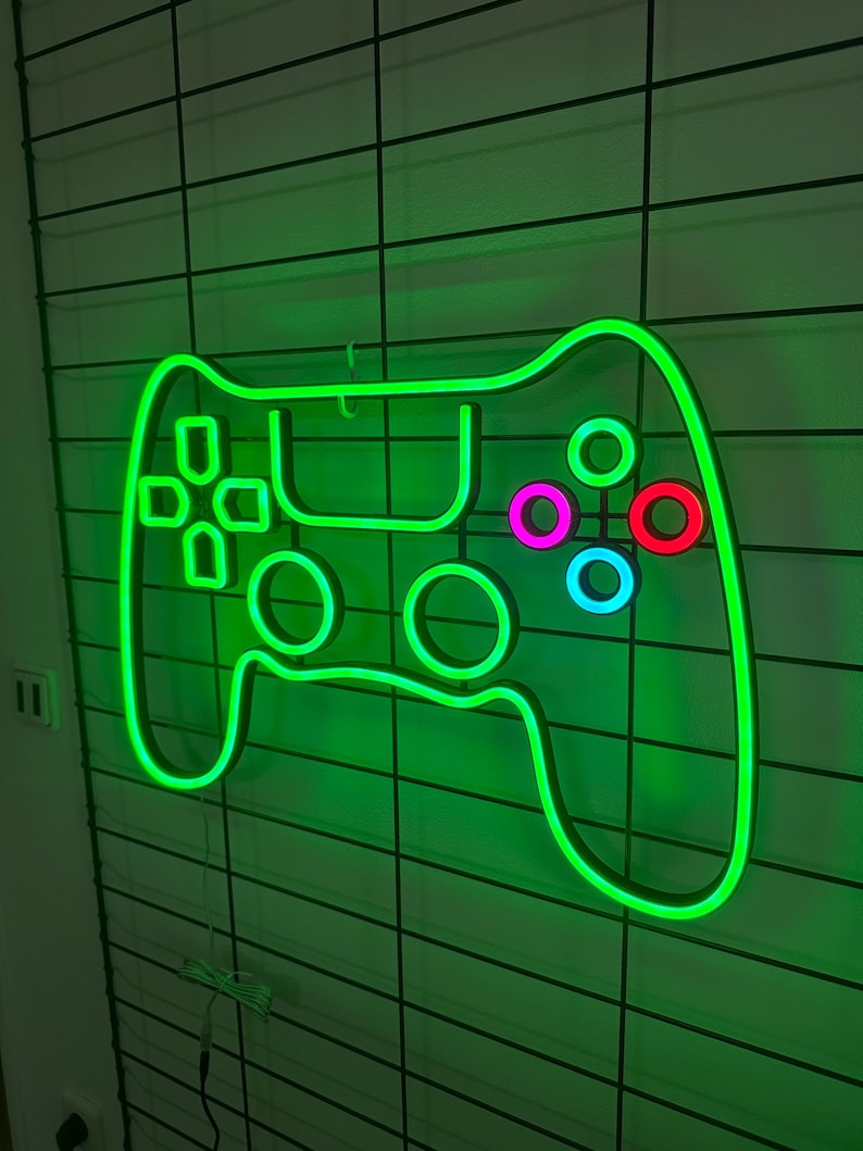 Custom Neon Sign for Gaming, Game Controller LED Neon Light, Gamer Room ...