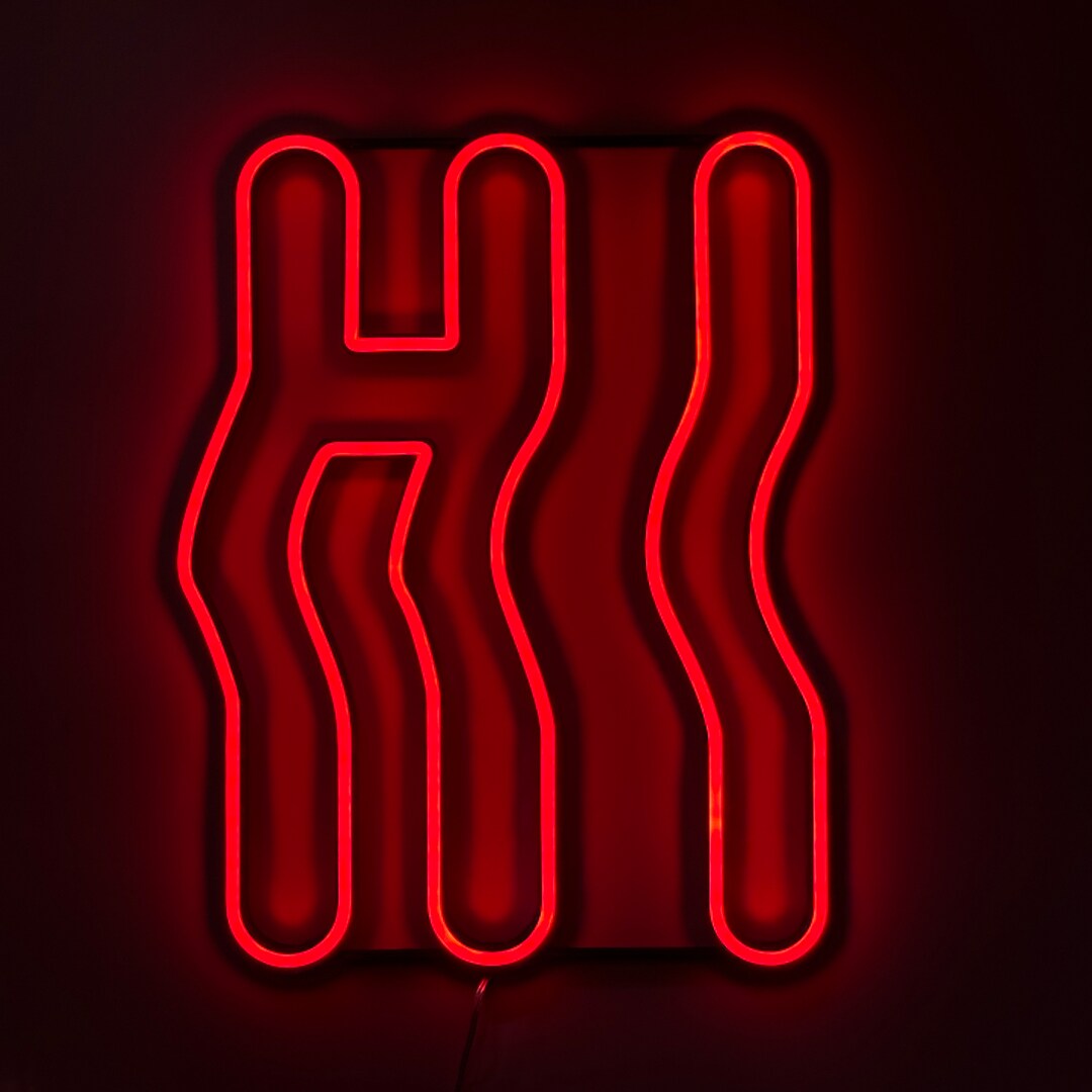 Custom Hi Neon LED | Led Neon Desk Sign | Aesthetic Room Decor | Modern ...