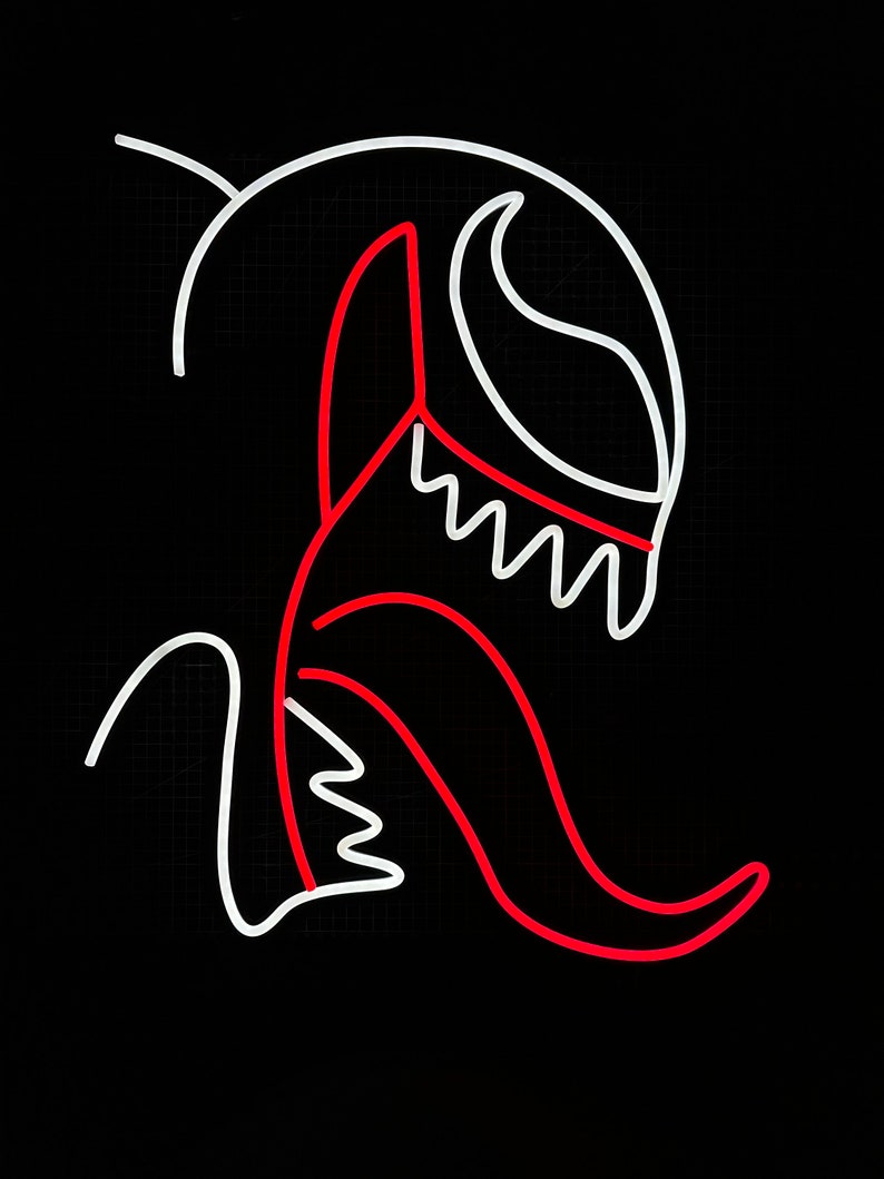 Venom Neon LED Sign Marvel Neon Light Game Room Decor Superhero Neon ...