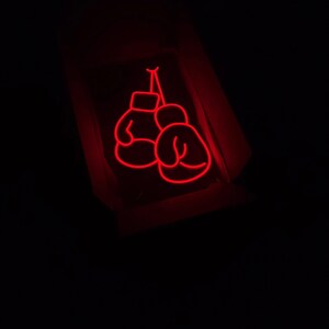 Boxing Legends Neon LED Gloves Sign Perfect for Fans of Martial Arts ...