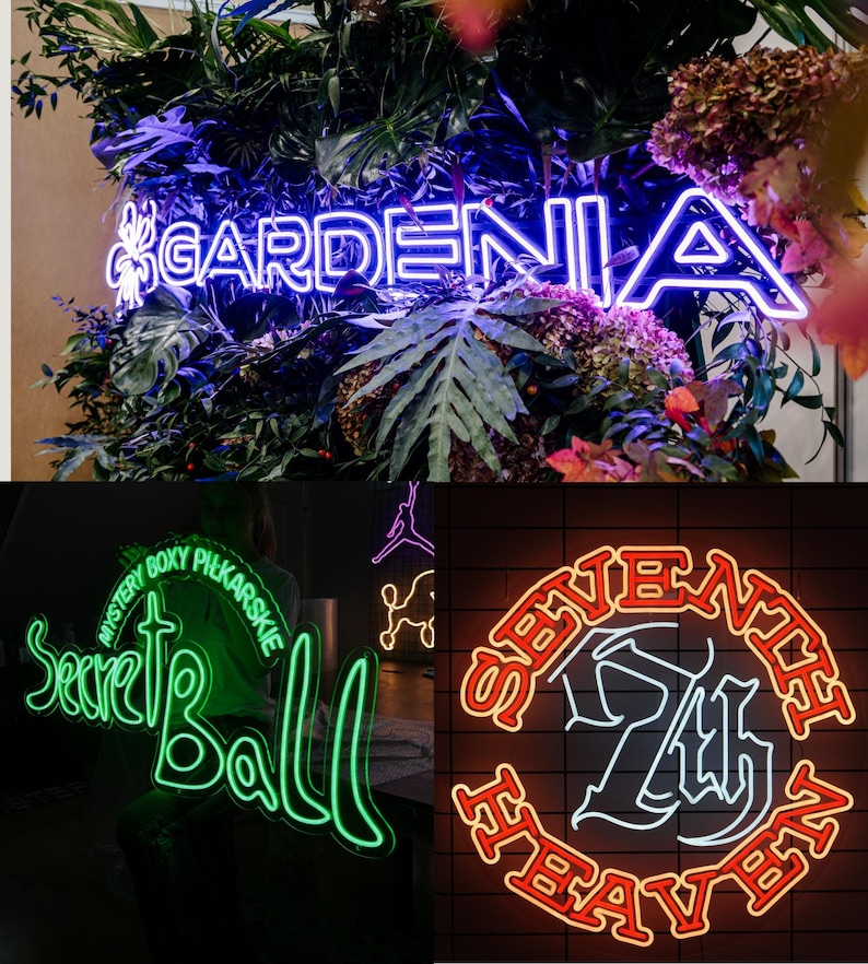Personalized Neon Wedding Signage, Custom Last Name LED Decor, Family ...