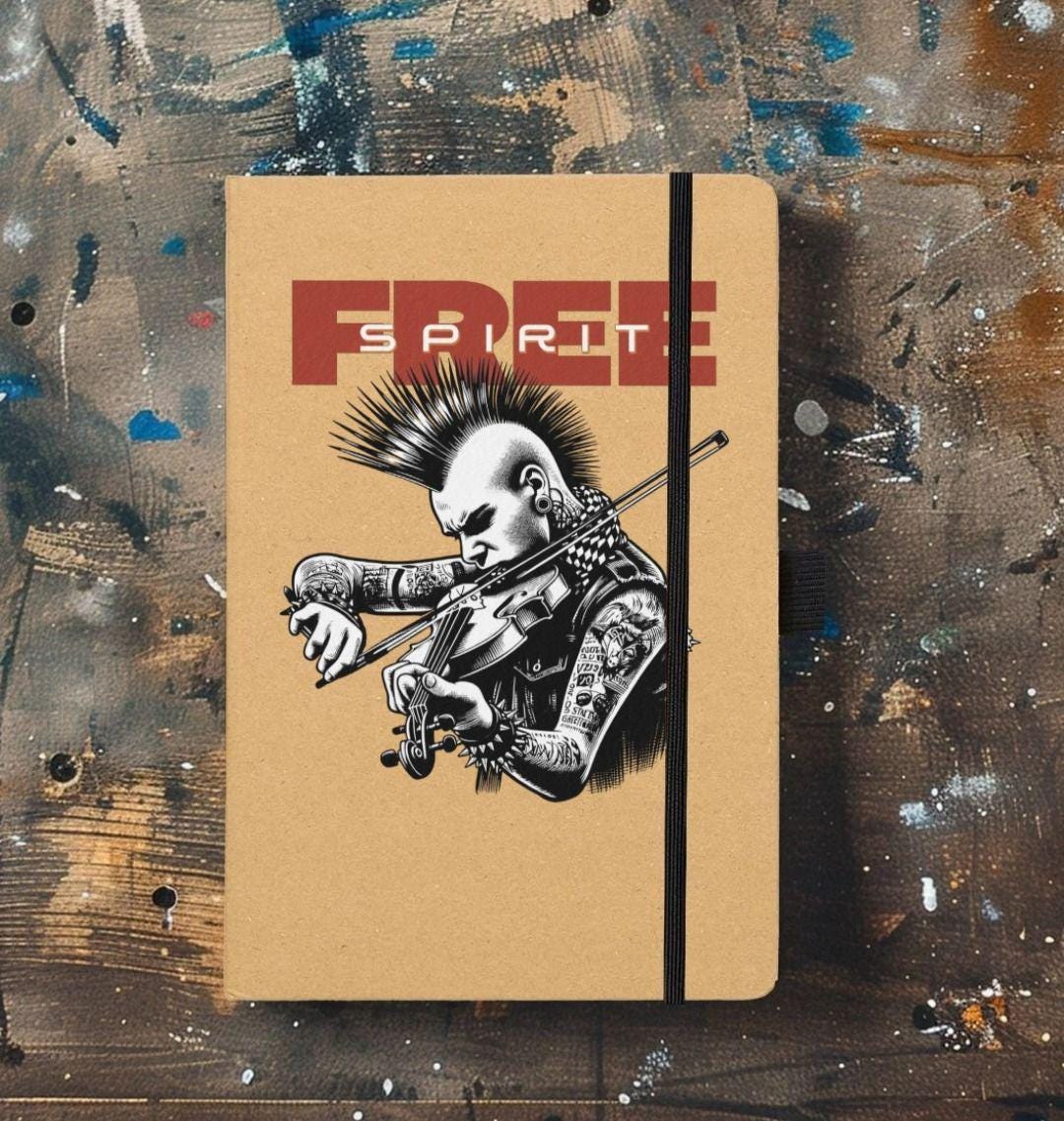 Free Spirit Notebook: Colorful Punk Style (100 Pages, Kraft Cover) - Etsy