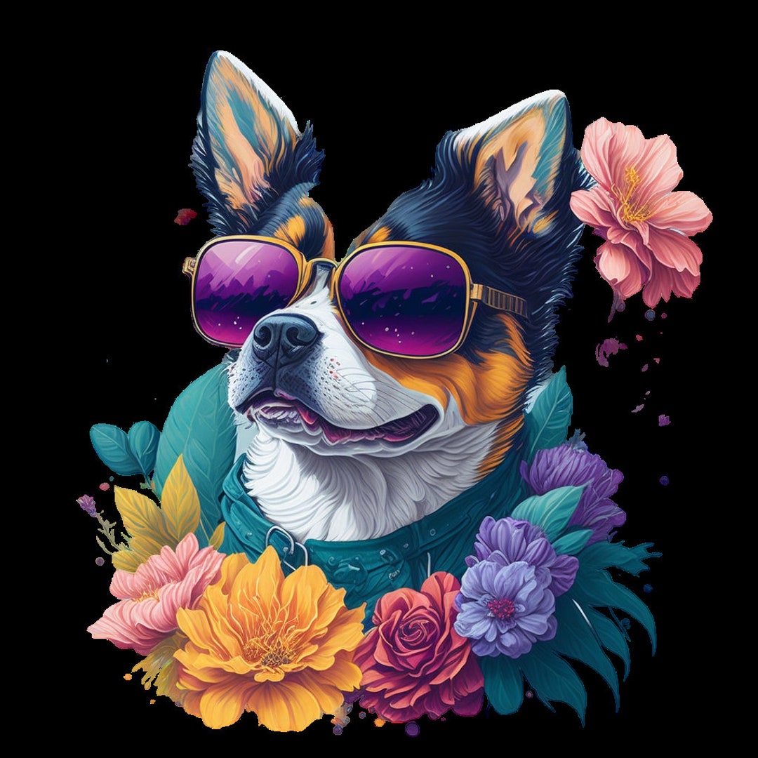 Colorful Animation Dog PNG Image - Etsy