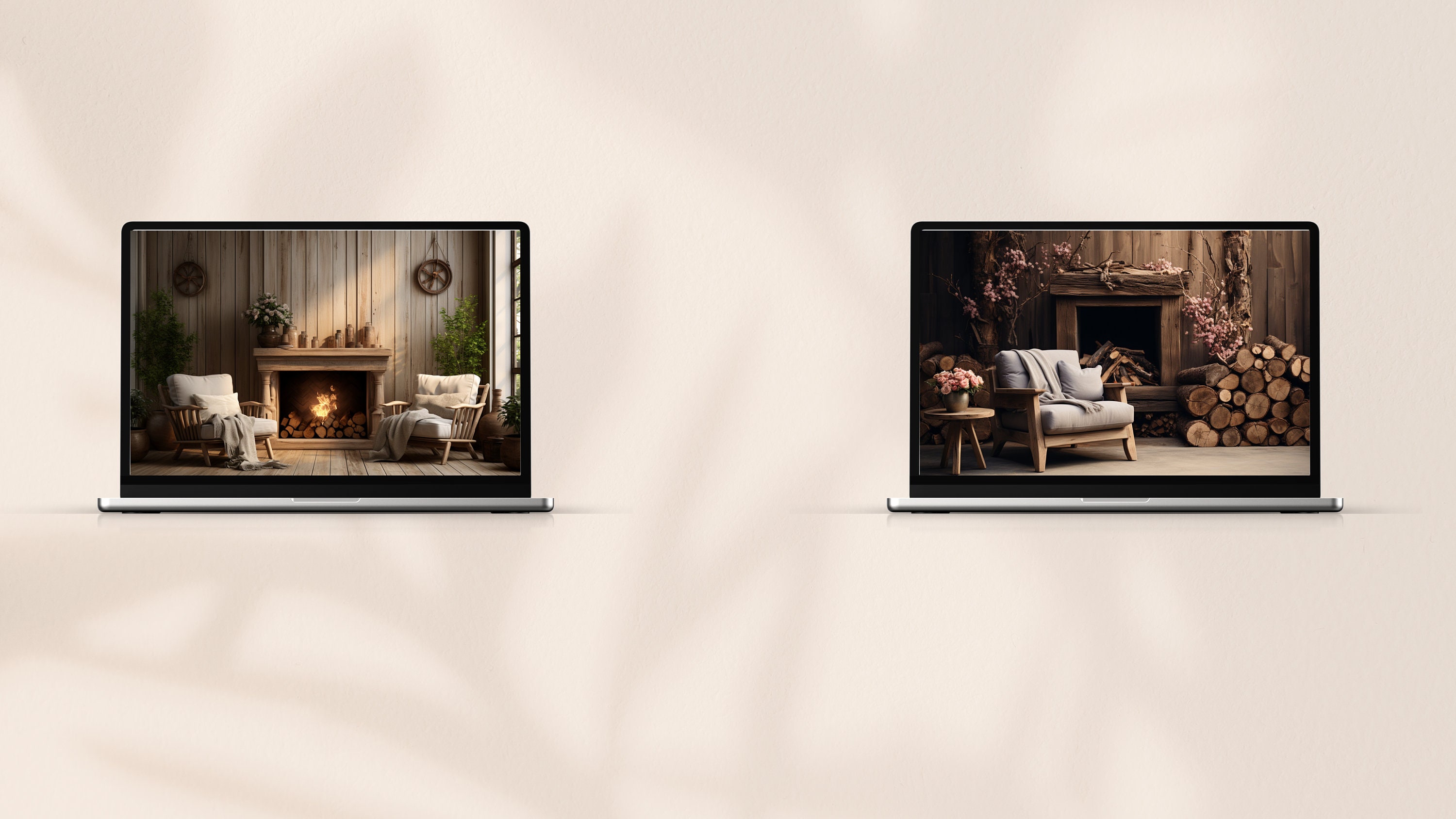 10 Virtual Background for Meetings, Cozy Home Mantel Virtual Office ...