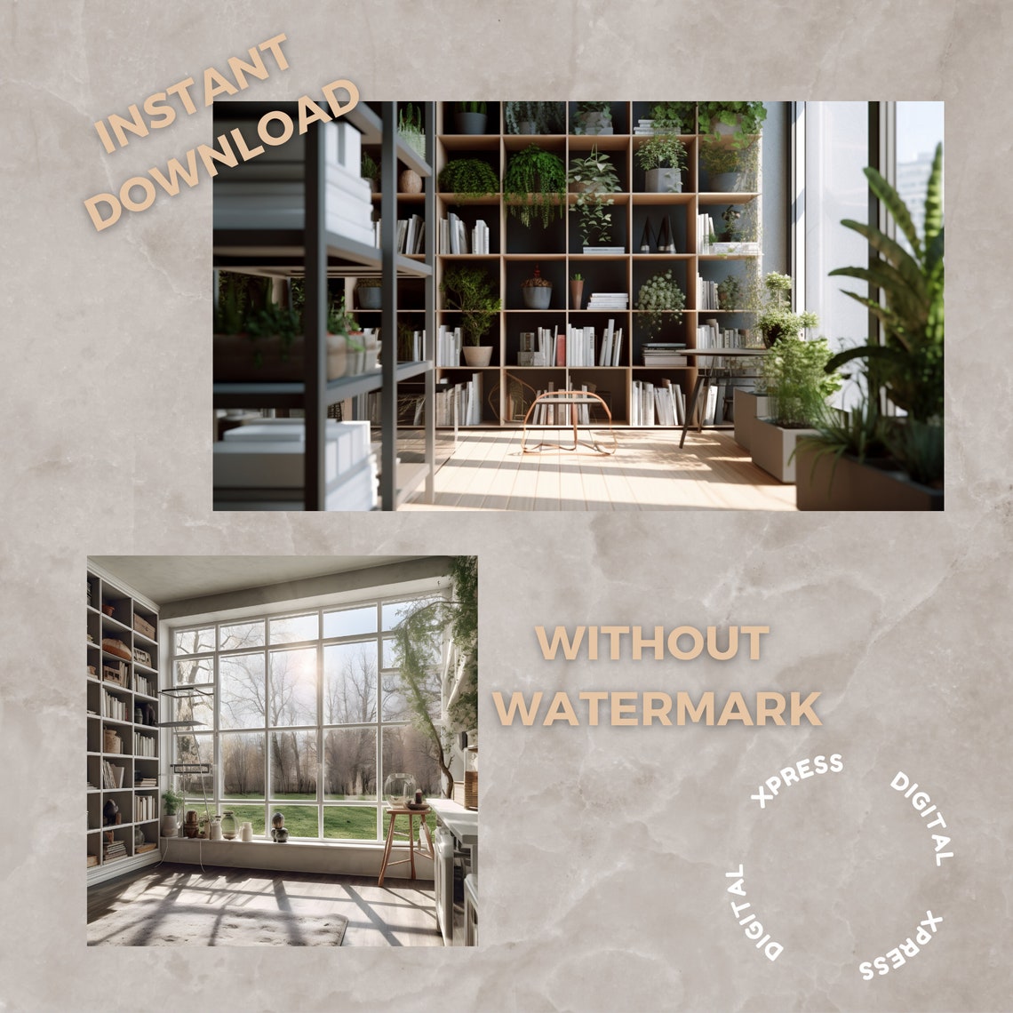 Bookcase Zoom Virtual Backgrounds Backdrop Office Background Microsoft ...