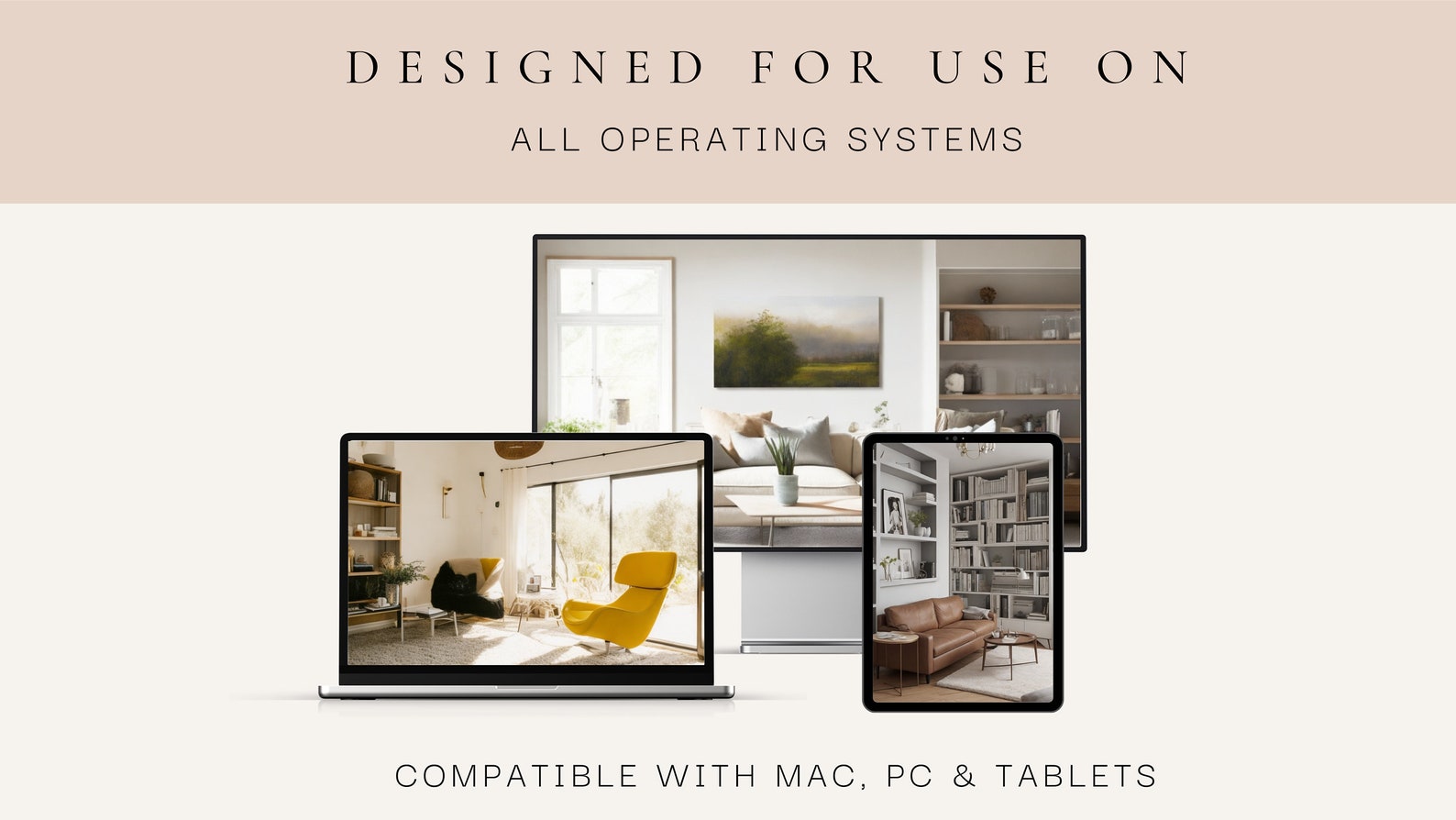 Beige Room Zoom Background for Meetings, Zoom Digital Virtual Backdrop ...