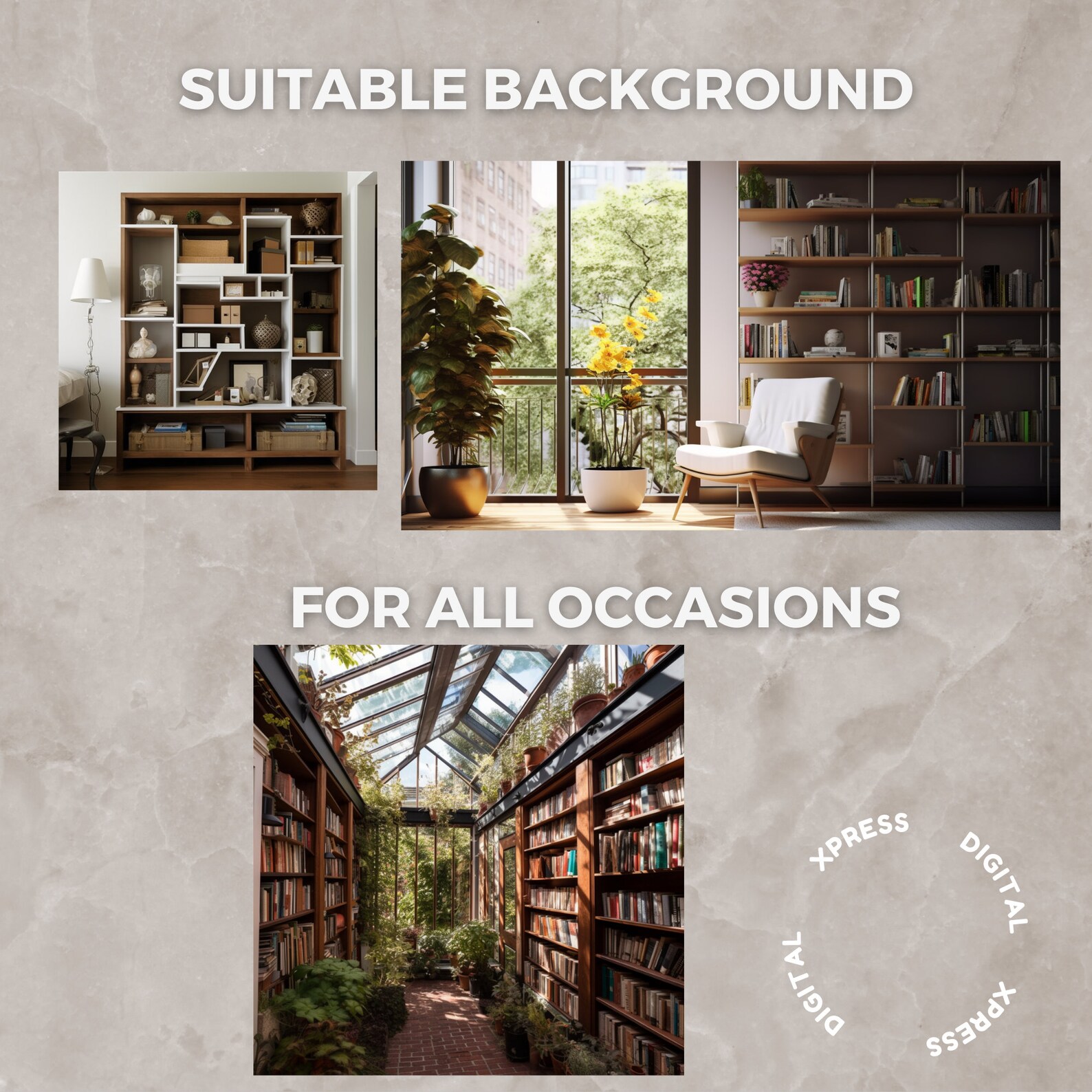 Bookcase Zoom Virtual Backgrounds Backdrop Office Background Microsoft ...