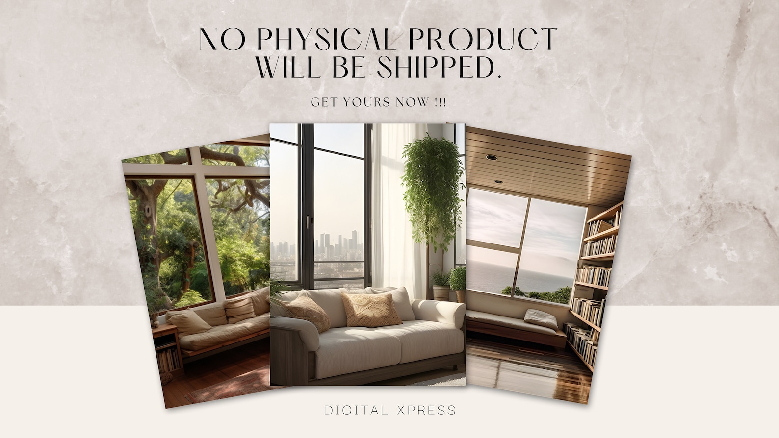 Beige Room Zoom Background for Meetings, Zoom Digital Virtual Backdrop ...