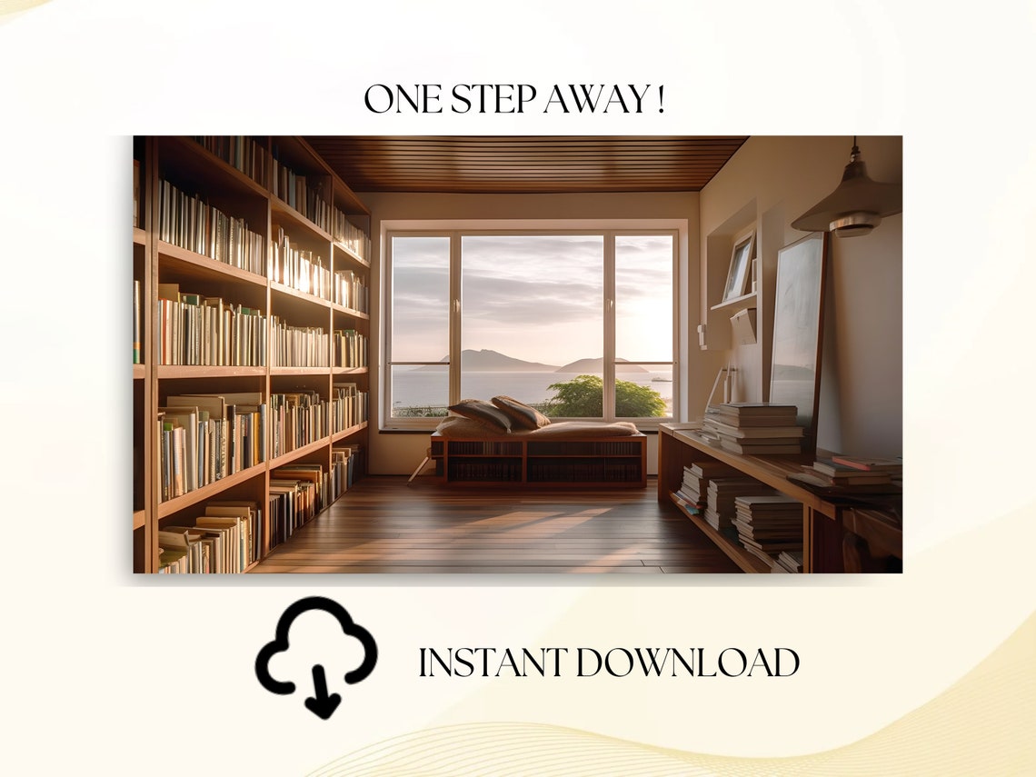 Bookcase Zoom Virtual Backgrounds Backdrop Office Background Microsoft ...