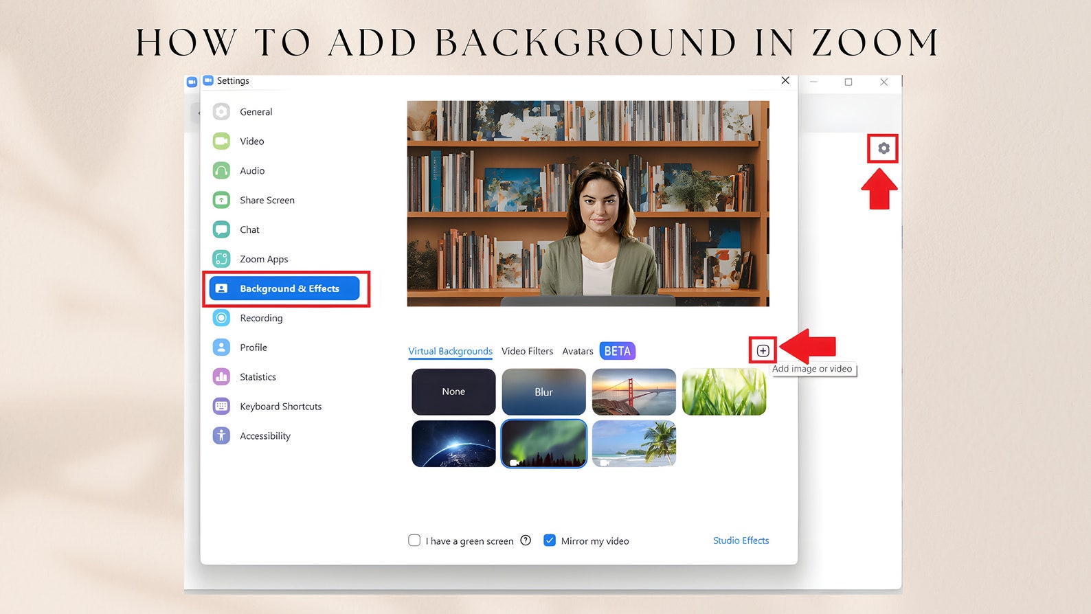 Beige Room Zoom Background for Meetings, Zoom Digital Virtual Backdrop ...