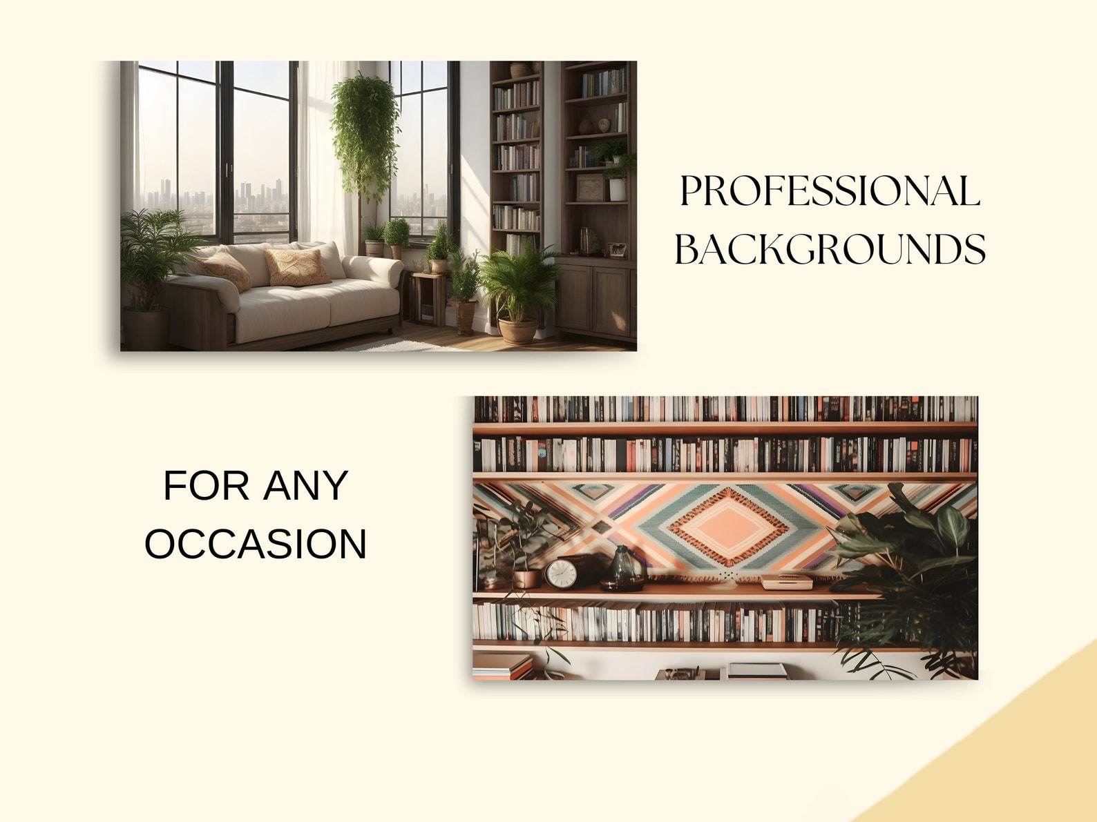 Bookcase Zoom Virtual Backgrounds Backdrop Office Background Microsoft ...