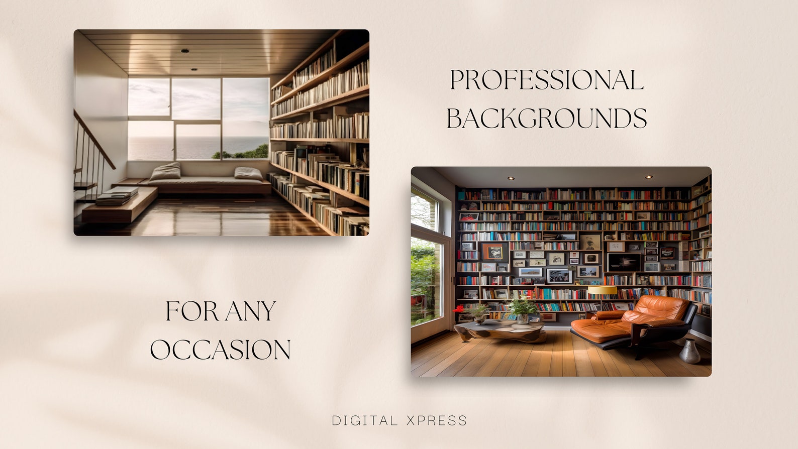 Bookcase Zoom Virtual Backgrounds Backdrop Office Background Microsoft ...