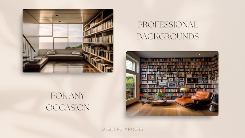 Beige Room Zoom Background for Meetings, Zoom Digital Virtual Backdrop ...