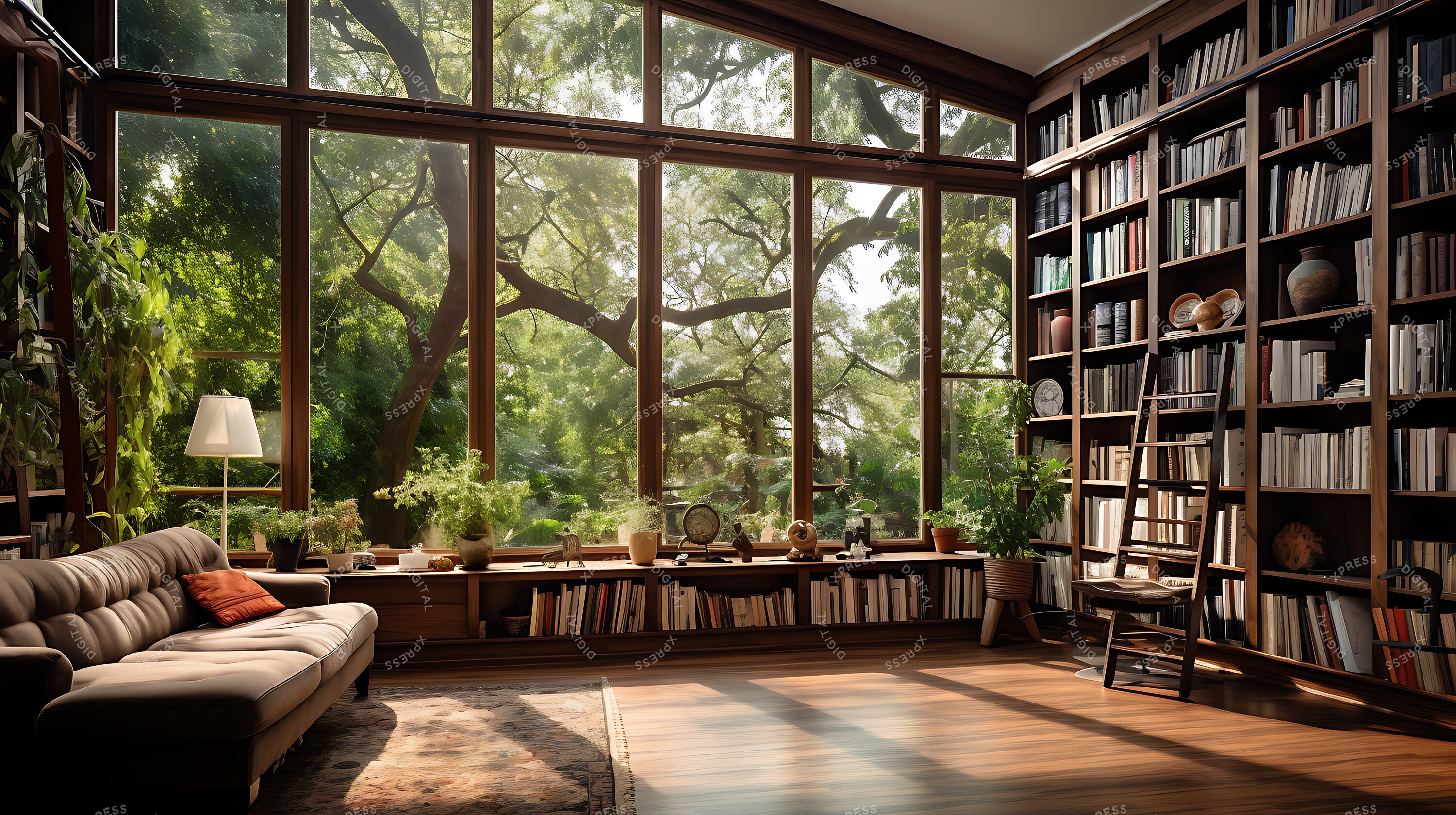 Bookcase Zoom Virtual Backgrounds Backdrop Office Background Microsoft ...