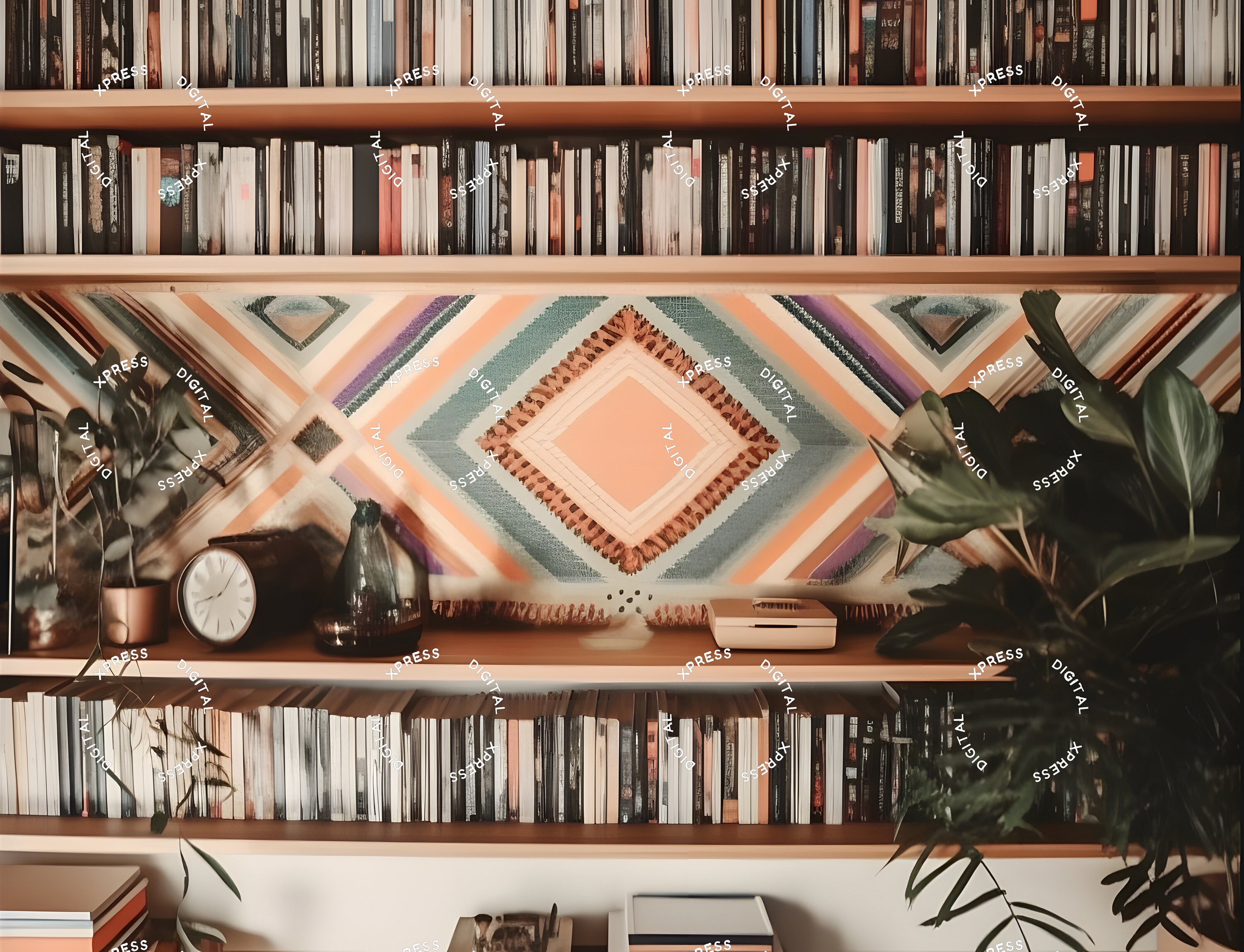 Bookcase Zoom Virtual Backgrounds Backdrop Office Background Microsoft ...