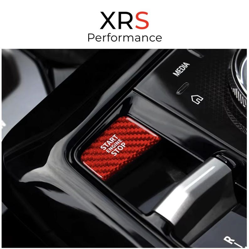 BMW 5 SERIES G60 G61 Red Carbon Start Stop Button Switch Cover ...