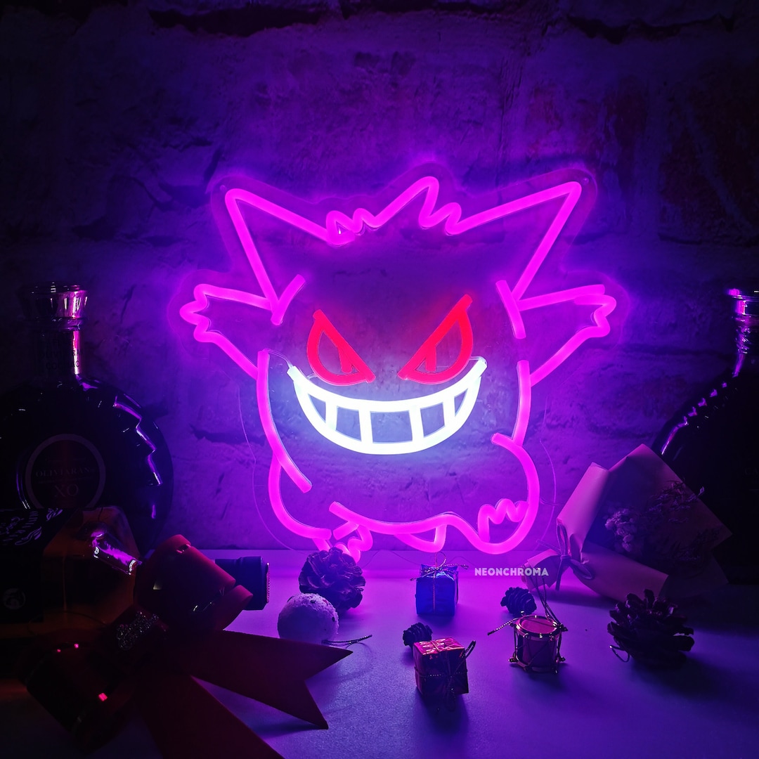 Gengar Neon Sign Pokémon Neon Sign Gaming Room Light Decor - Etsy
