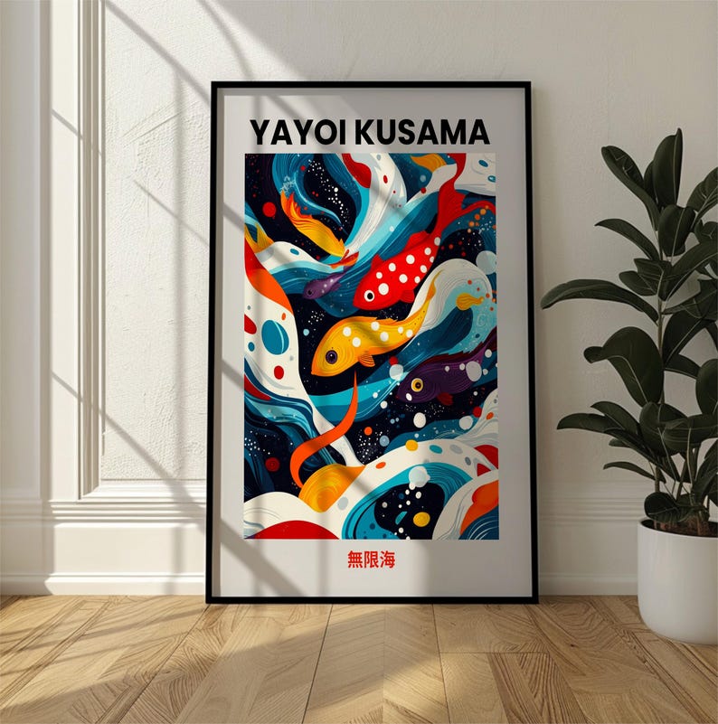 Yayoi Kusama Print, Yayoi Kusama Poster, Digital Prints, Japanese Wall ...
