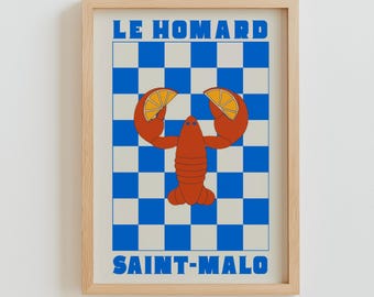 Le Homard Saint-malo Premium Wall Art Poster · Ready to Frame Giclée ...