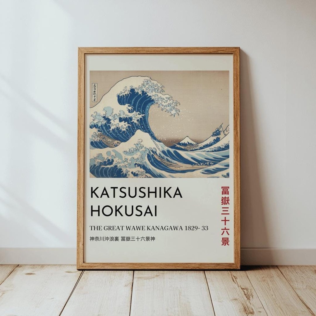 The Great Wave Hokusai Poster, Japanese Wall Art, Hokusai Print, Japan ...
