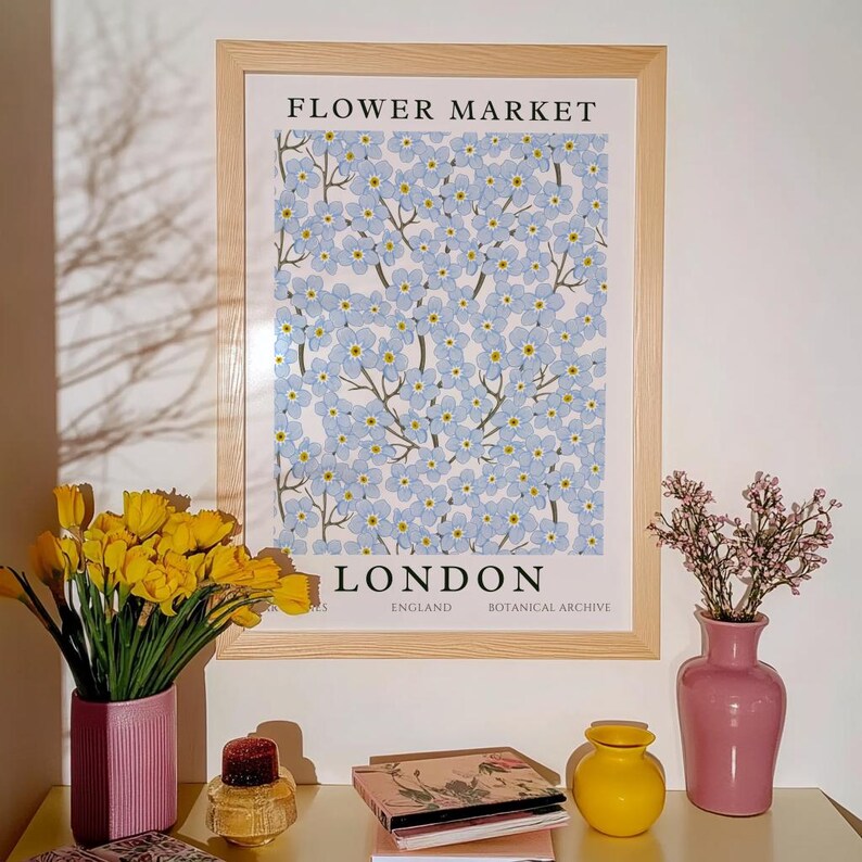 London Flower Market Poster: AI Art Print (digital Download, 20x28 ...